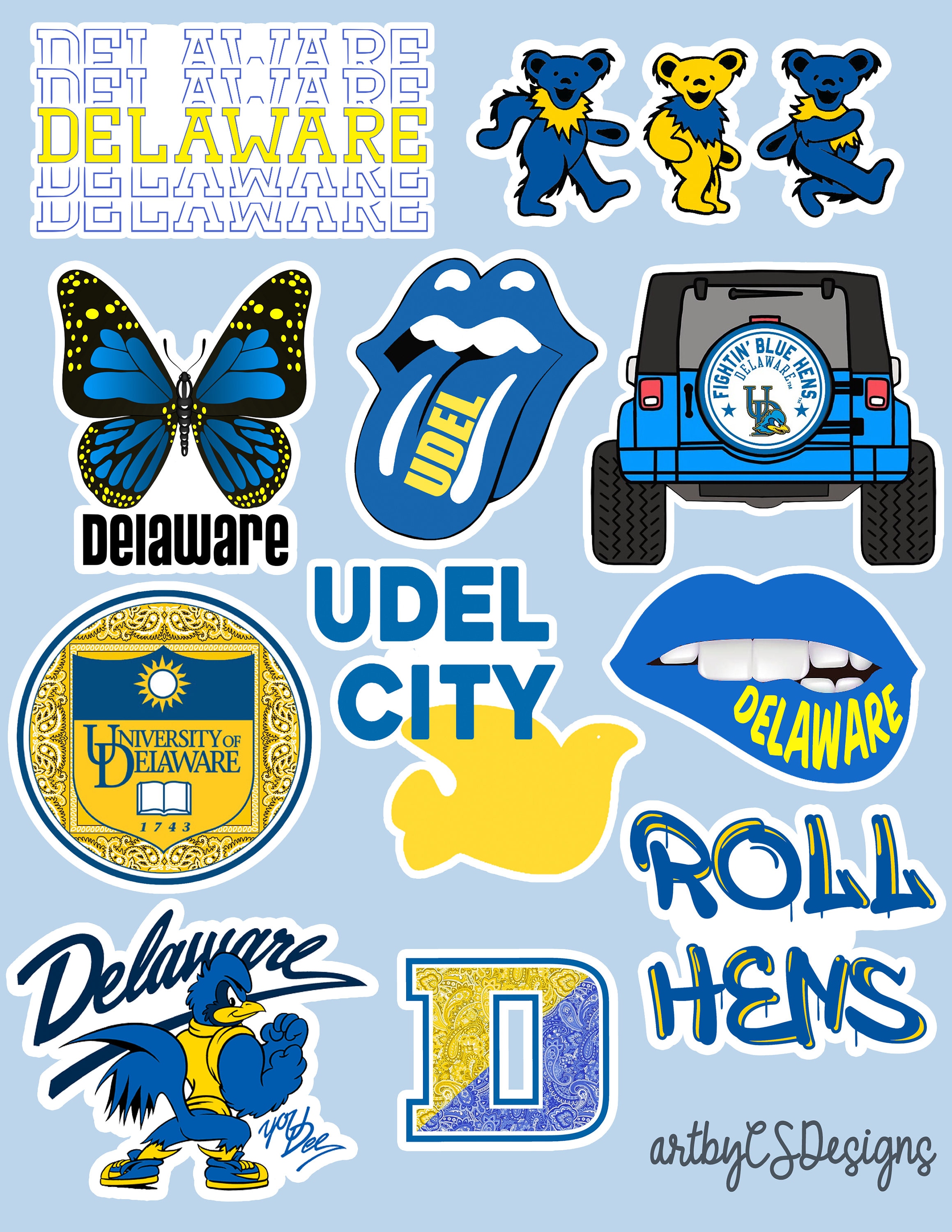 University of Delaware Sticker Pack - Etsy