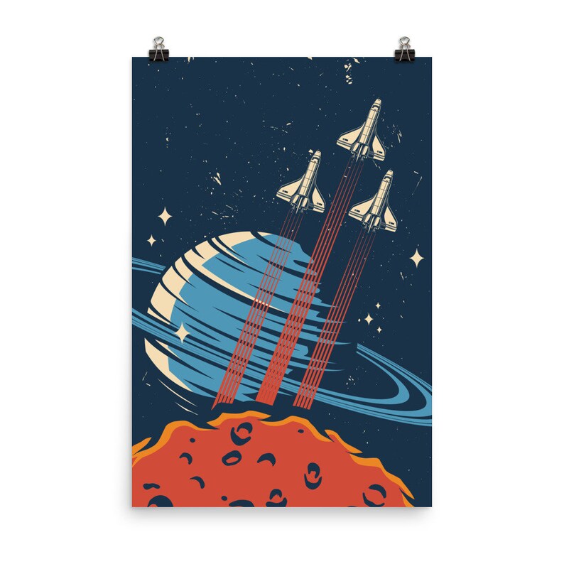 Retro Space Poster VI | Etsy