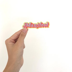 Manifest Waterproof Vinyl Sticker 1 - Etsy