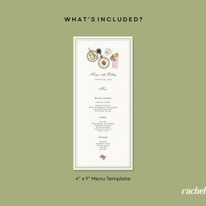 HARPER: Hand Drawn Customizable, Printable, Instant Download DIY 4"x9 ...
