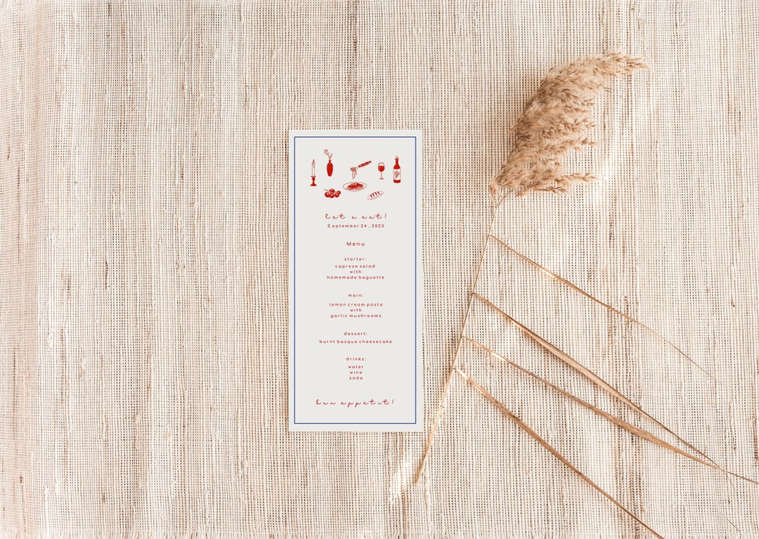 PENN: Hand Drawn Customizable, Printable, Instant Download DIY 4"x9 ...