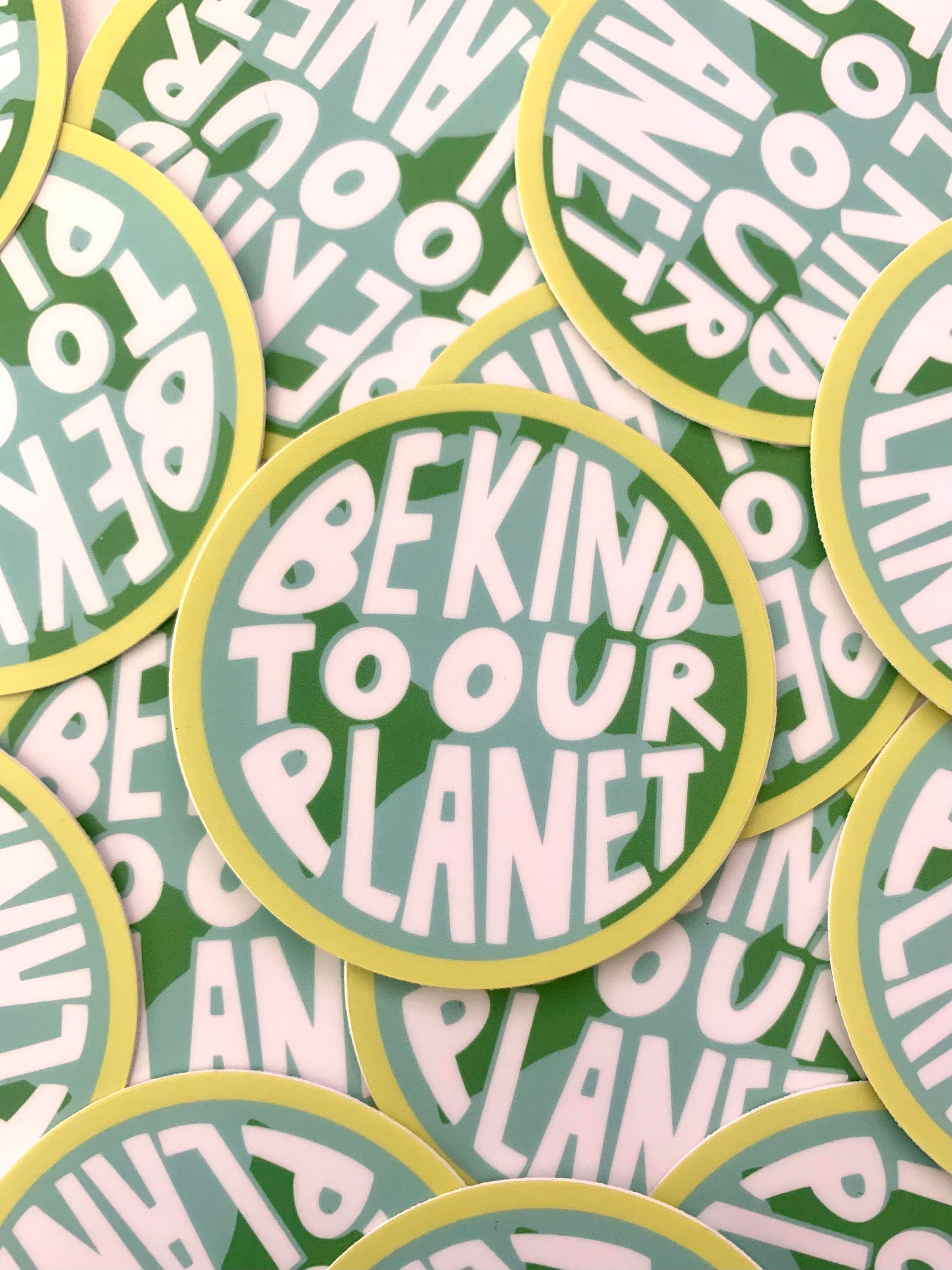 Be Kind to Our Planet Climate Change Waterproof Vinyl Sticker - Etsy