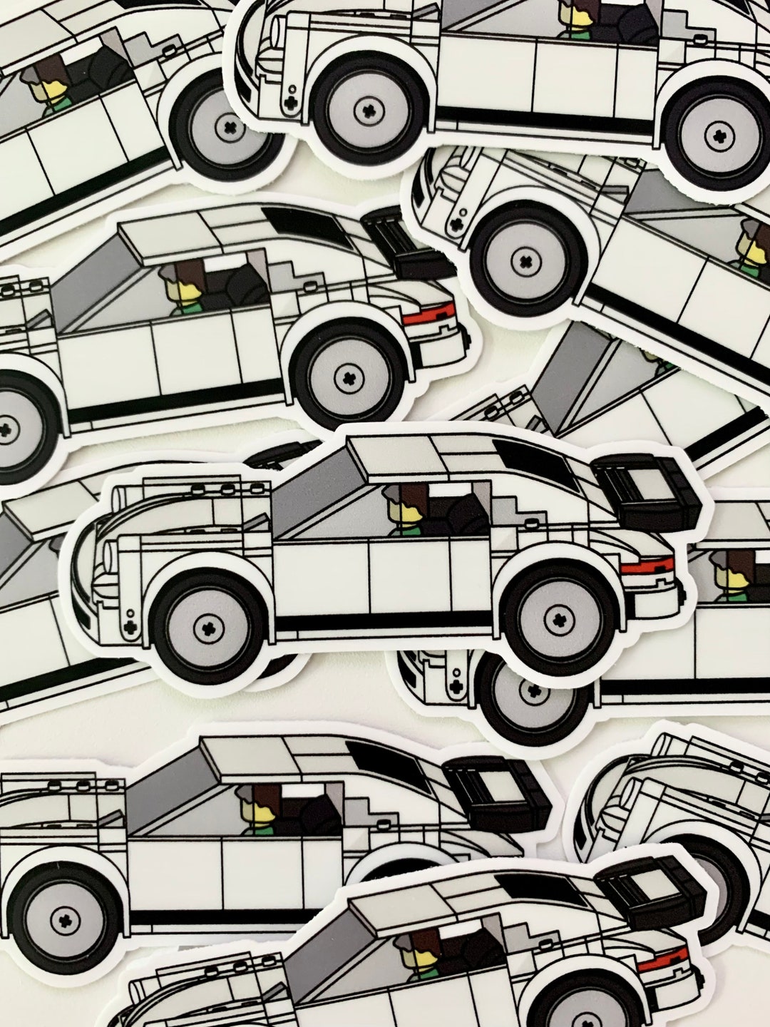 Toy Porsche Waterproof Vinyl Sticker - White - Etsy