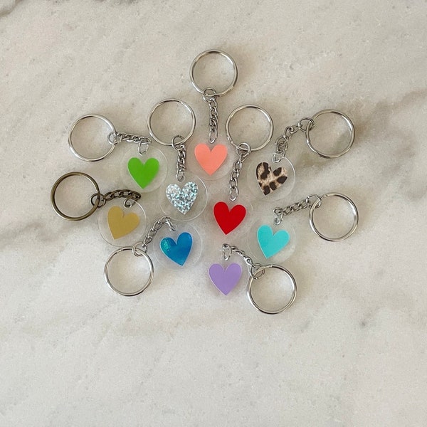 Heart Keychain - Etsy
