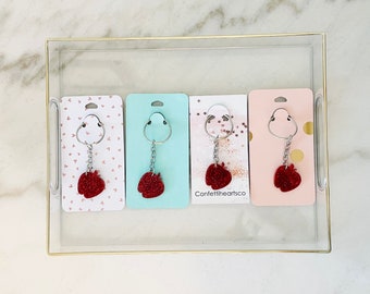 Red Apple Keychain - Etsy