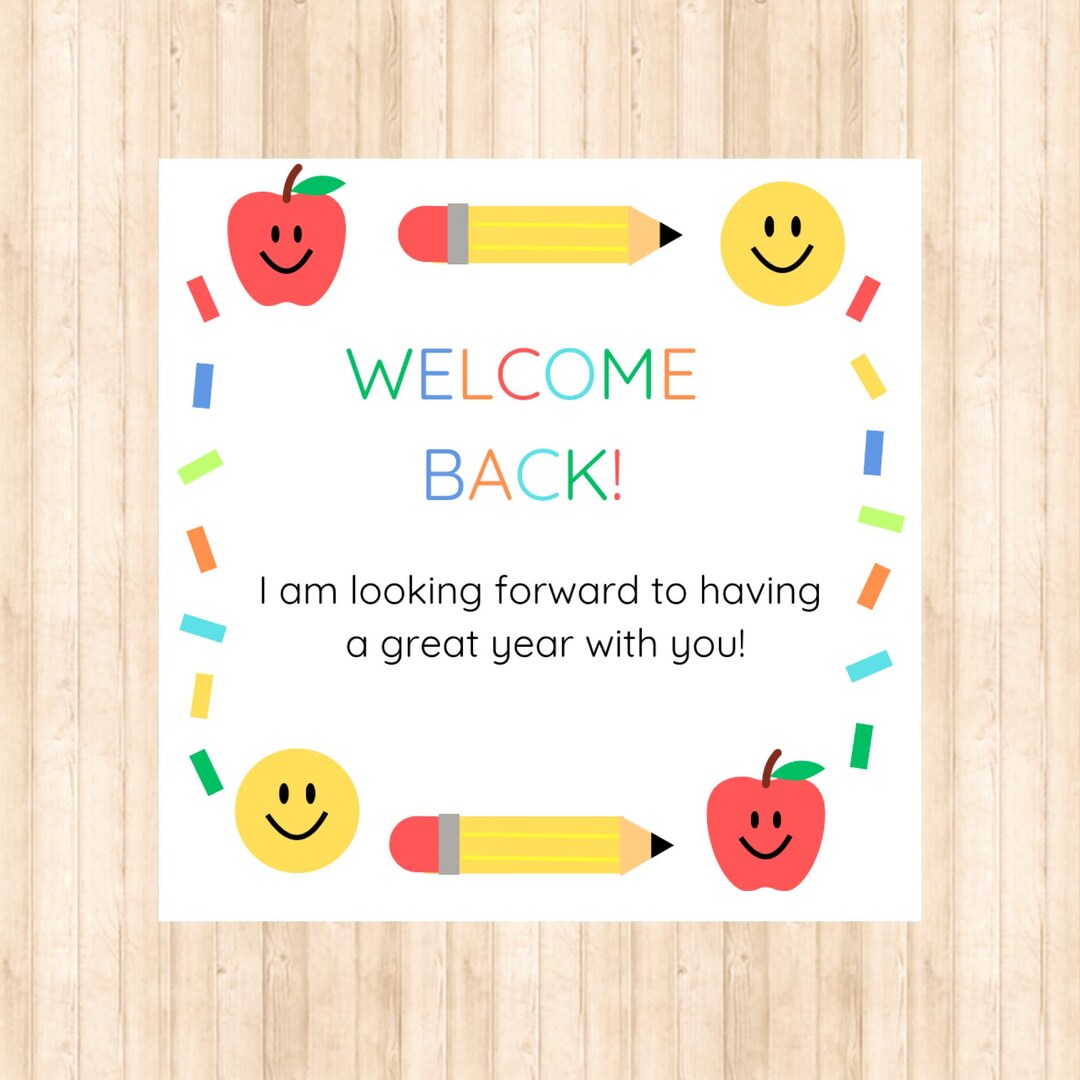 Welcome Back Gift Tag | Meet the Teacher Gift Student Tag | Digital ...