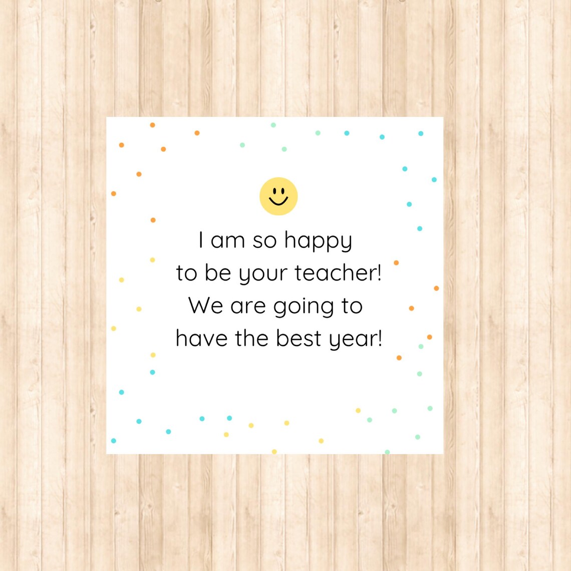 Digital Meet the Teacher Gift Student Tag | Polka Dot Student Gift Tag ...