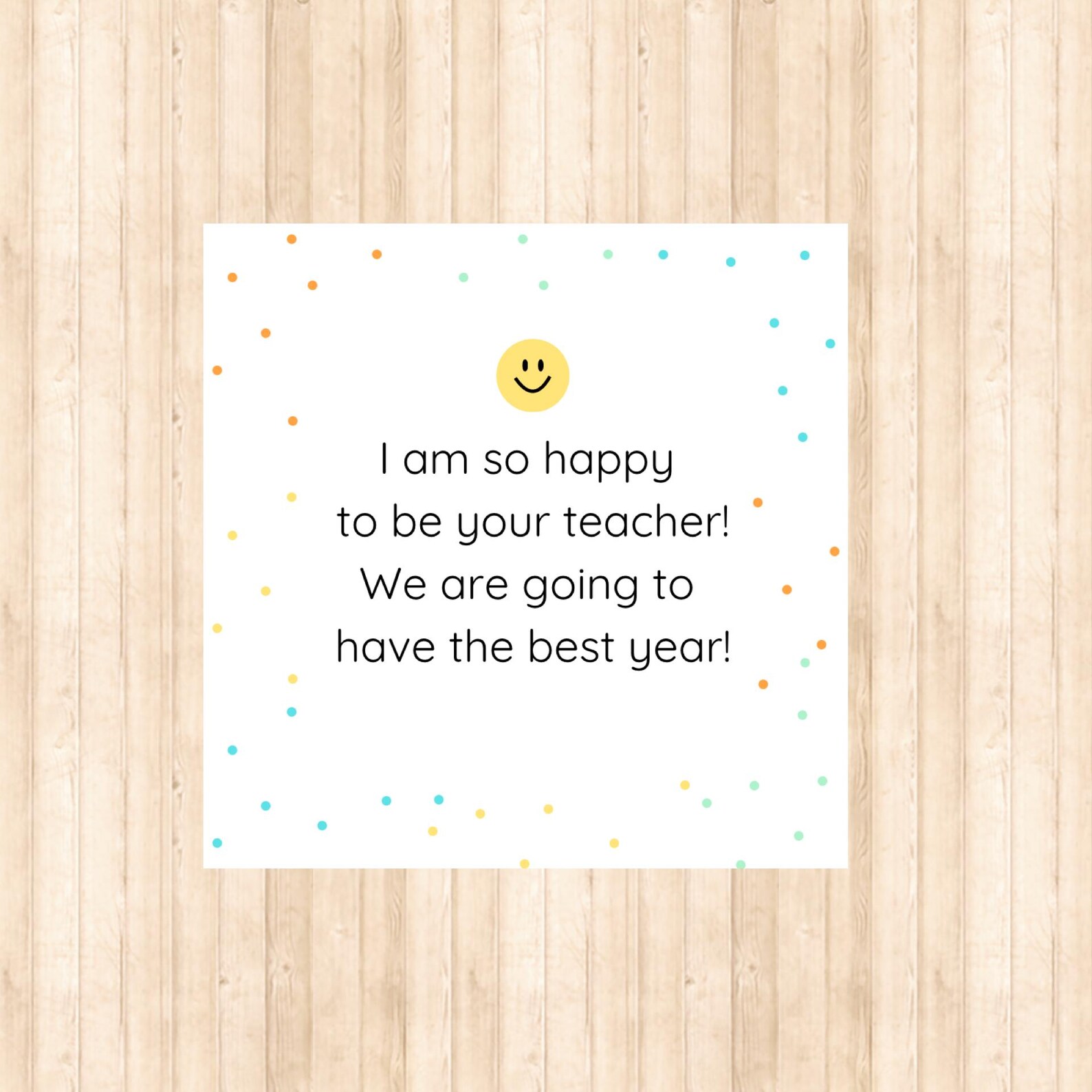 Digital Meet the Teacher Gift Student Tag | Polka Dot Student Gift Tag ...