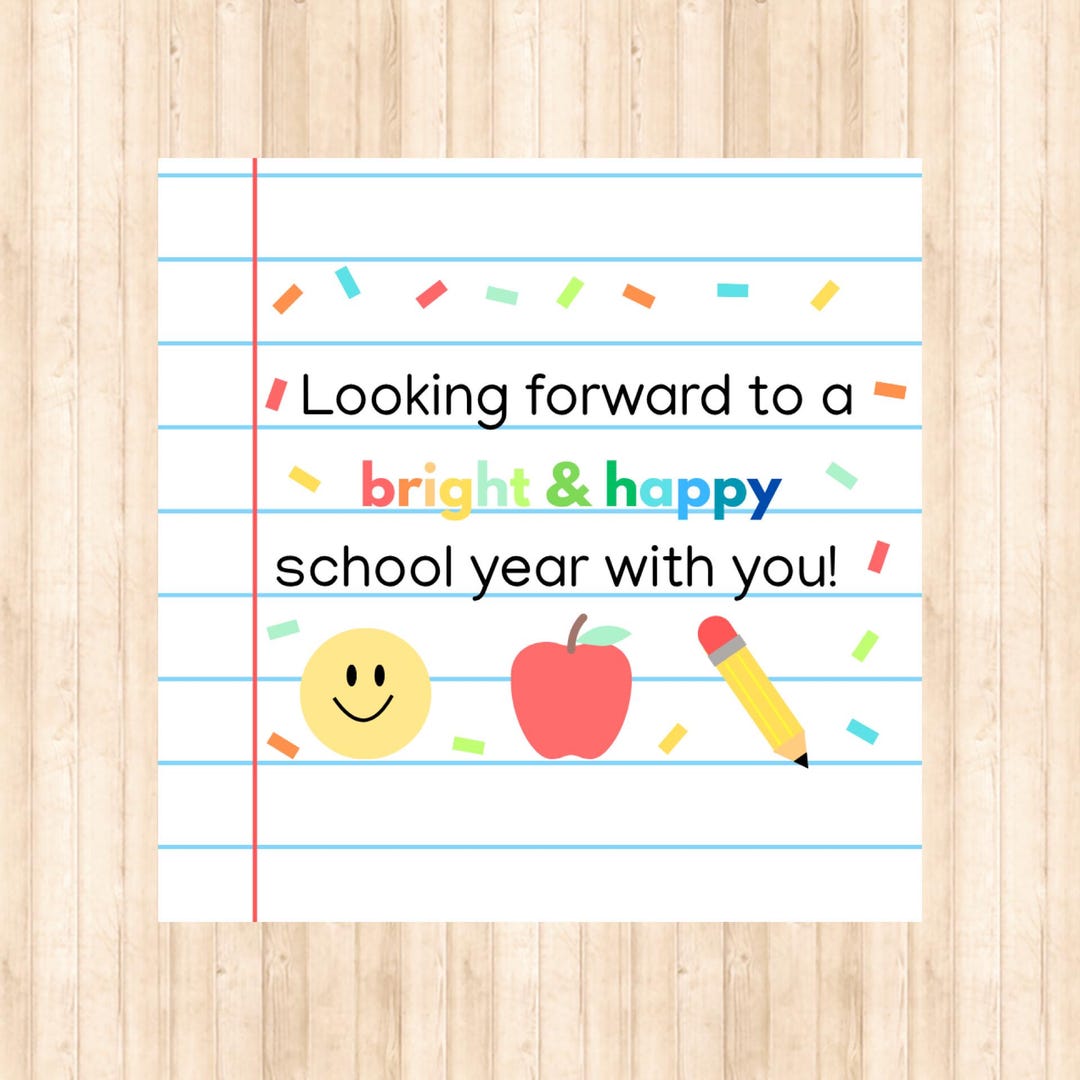 Bright Meet the Teacher Gift Tag | Bright & Happy Back to School ...
