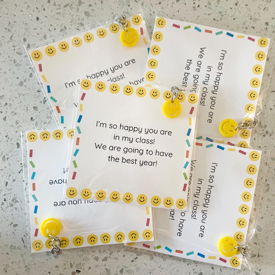 25 Pack of Tiny Smiley Keychains | Meet the Teacher Student Gift From ...
