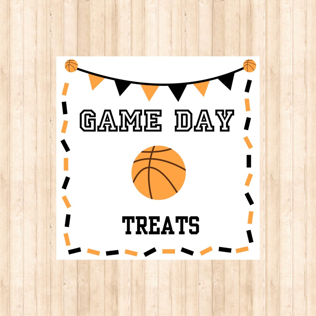Basketball Game Day Treat Tag | Basketball Treat Tag | Digital Game Day ...