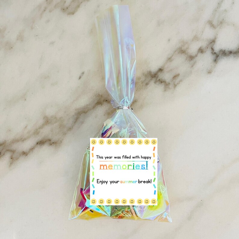 Happy Summer Break Gift Tag: End of Year Memories Printable (digital ...