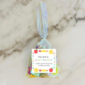 Teacher Appreciation Gift Tag | Digital Star Teacher Appreciation Tag ...