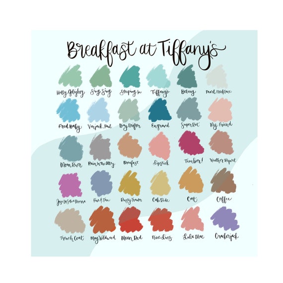 Breakfast at Tiffanys Procreate Palette | Etsy