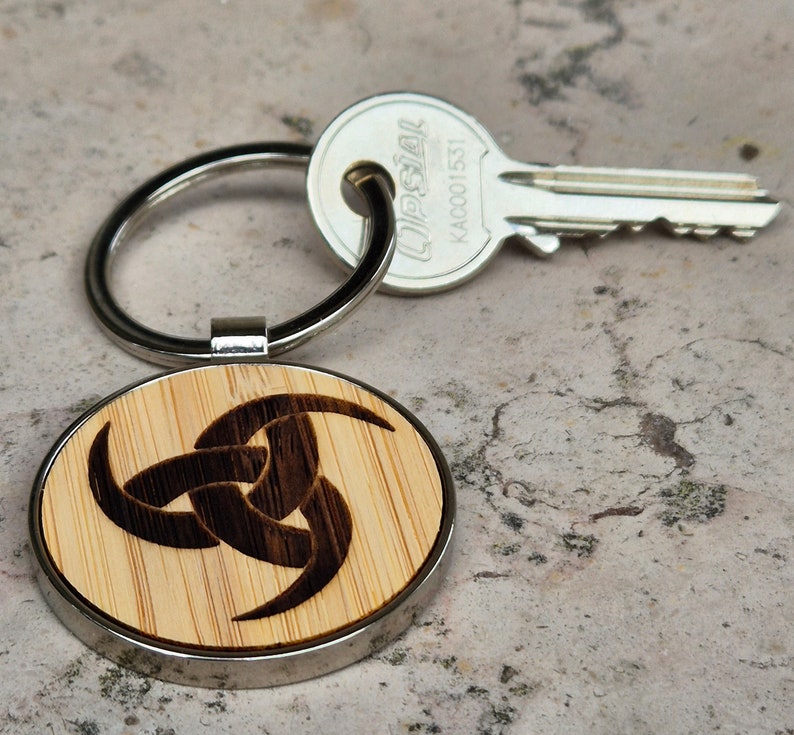 Viking Horn of Odin Key Ring in Wood and Metal. Symbol odroerir ...