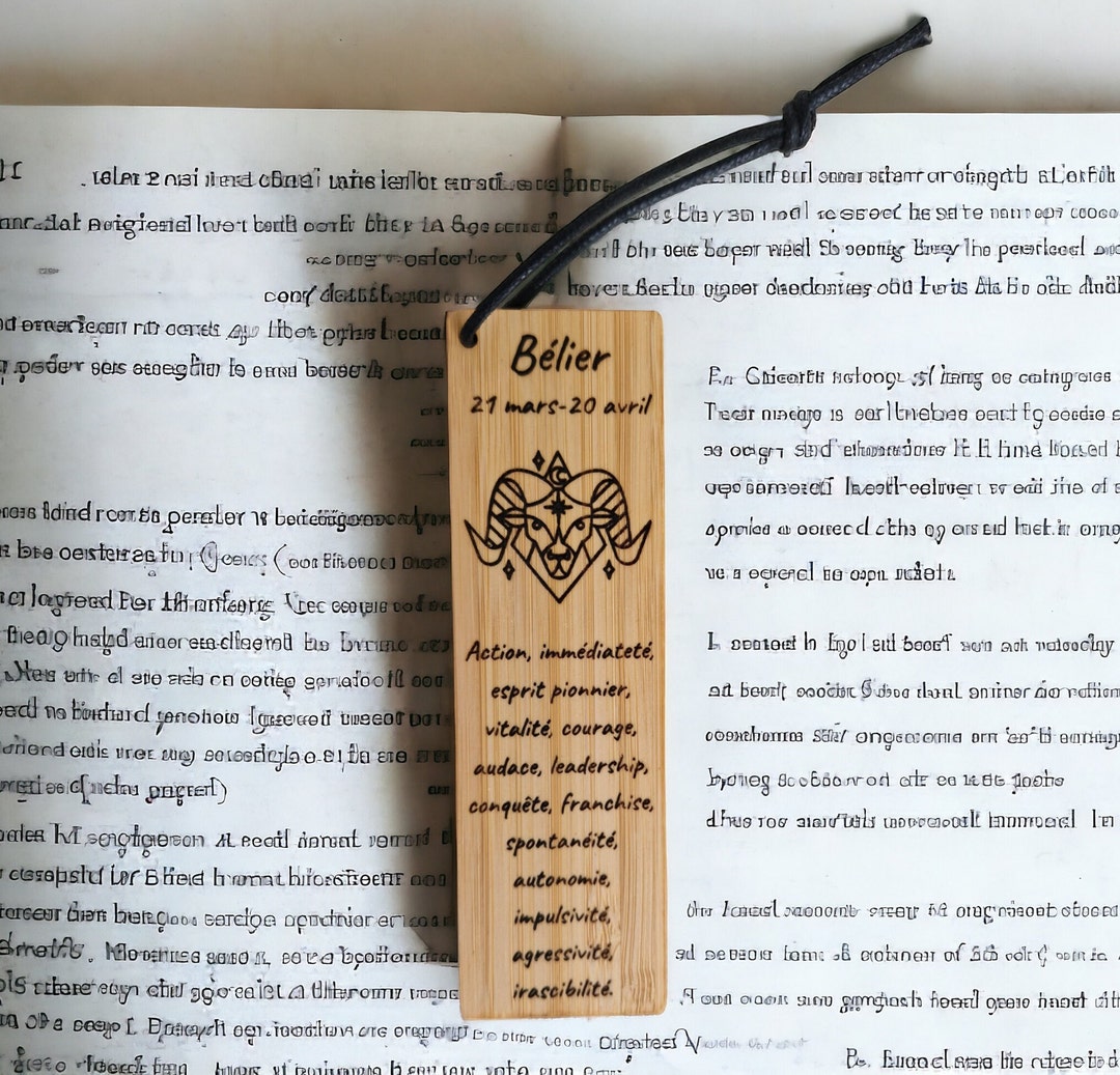 Personalized Aries Bookmark With First Name and Astrological Sign ...