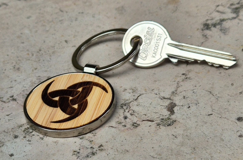 Viking Horn of Odin Key Ring in Wood and Metal. Symbol odroerir ...