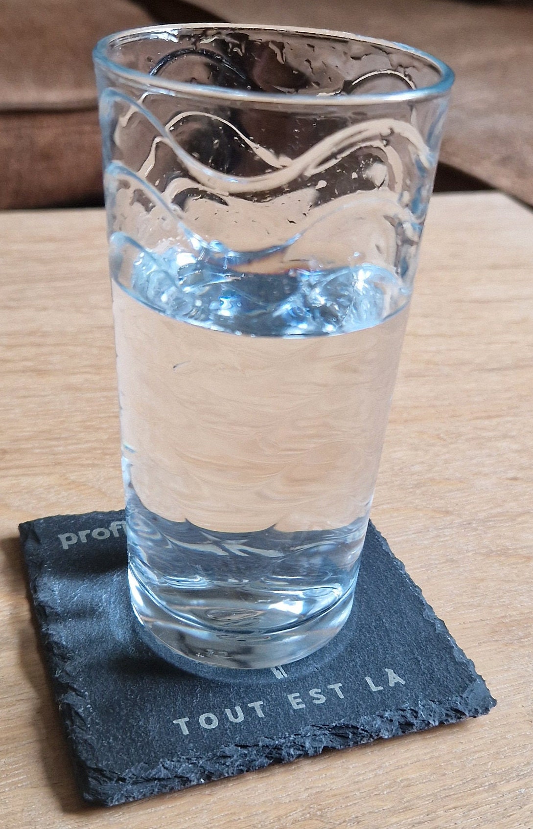 Sous-verres ardoise "profite de l'instant". Dessous de verres en pierre ...