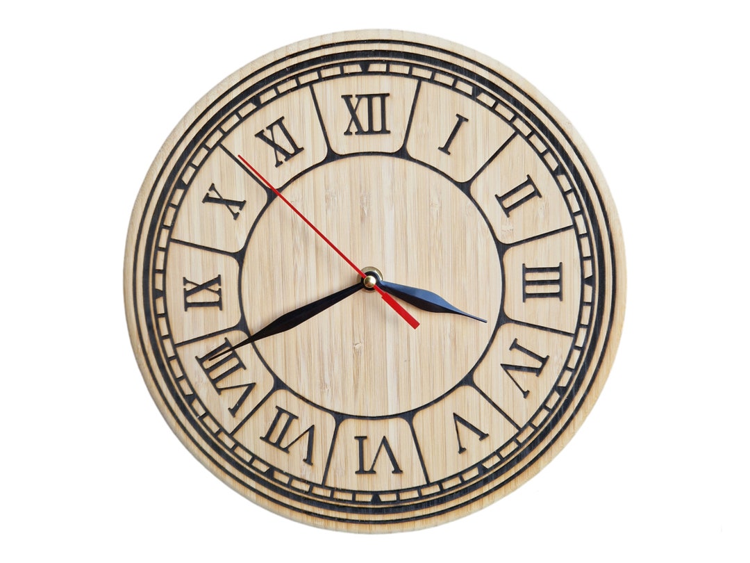 Solid Wood Roman Numerals Wall Clock. - Etsy