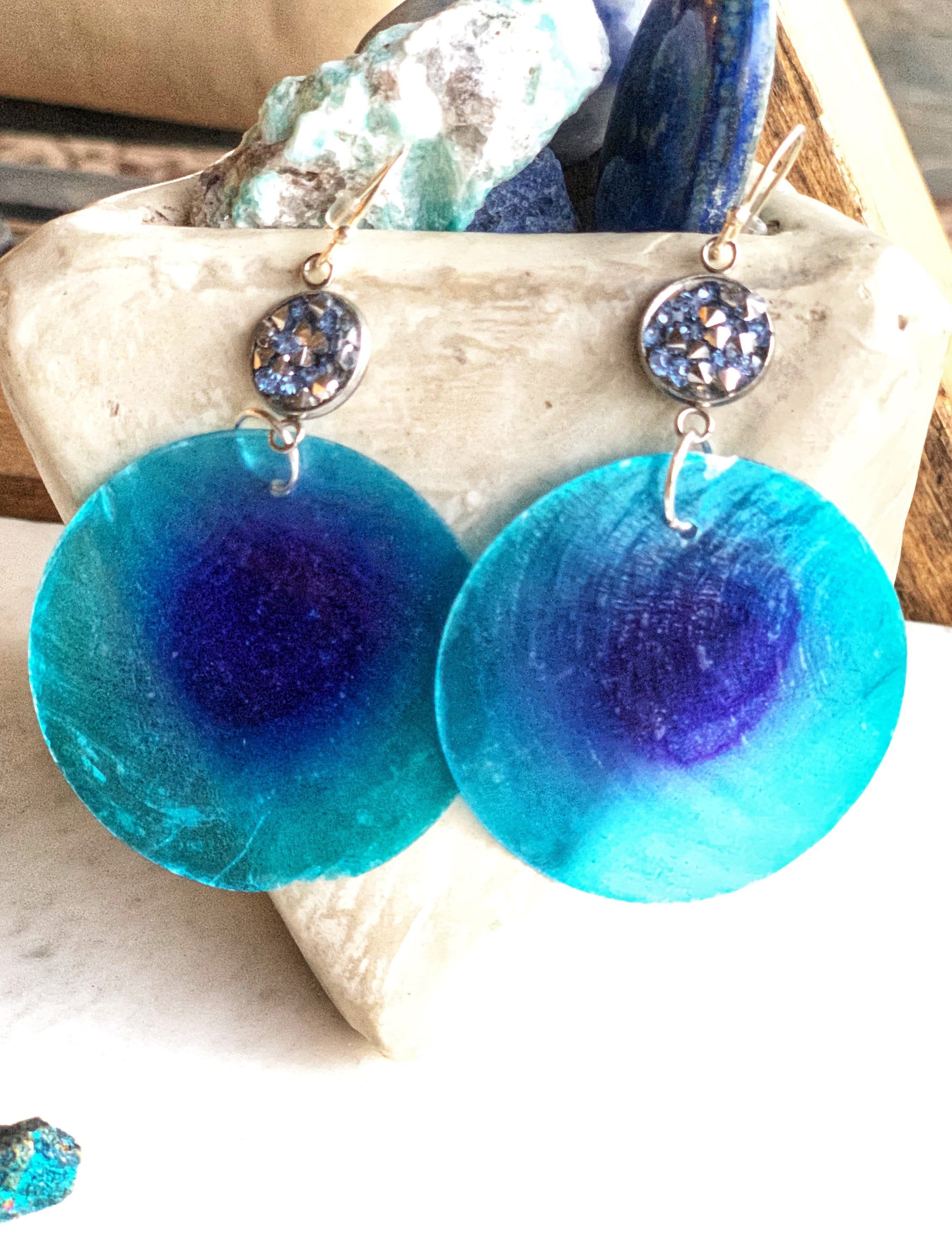 Capiz natural shell earrings - Etsy Nederland