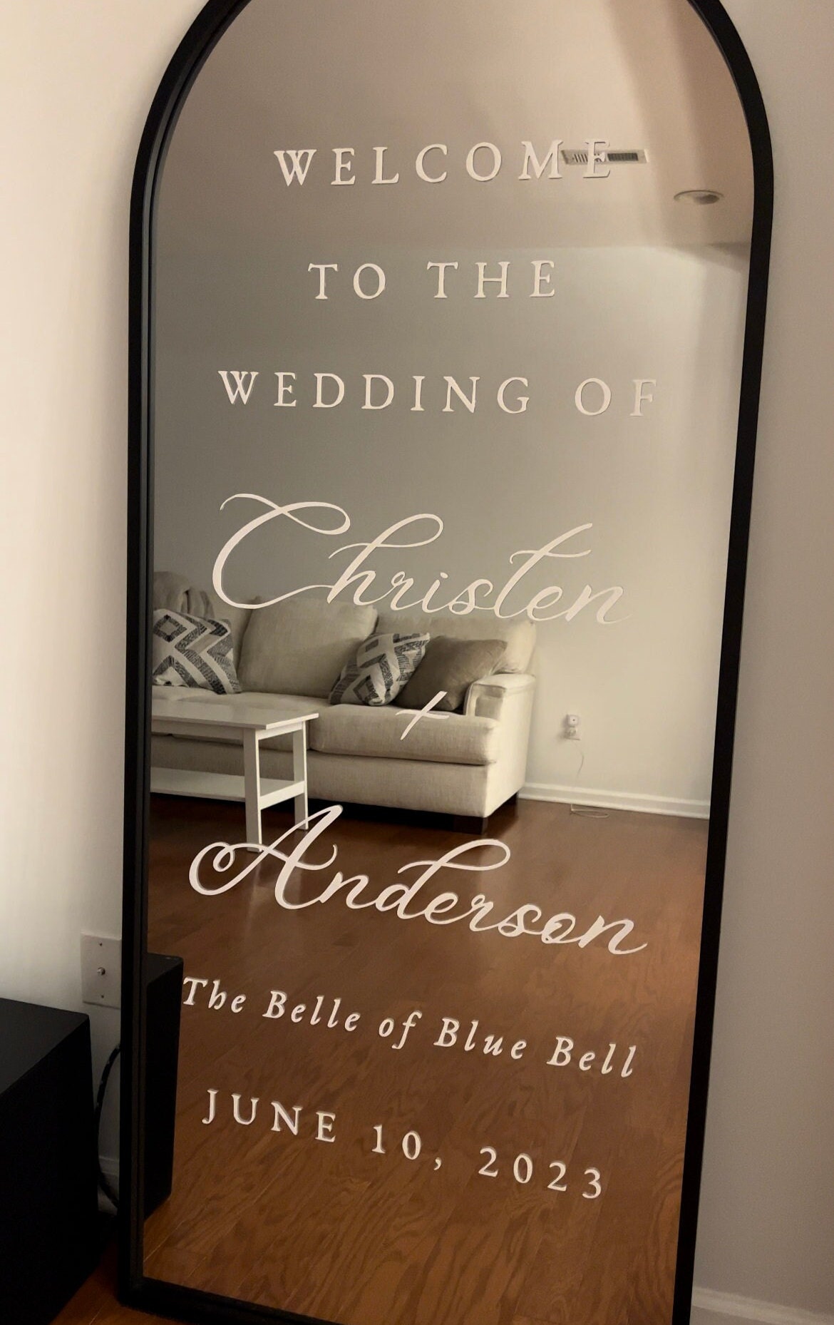 Wedding Welcome Sign Vinyl Decal Welcome to Our Wedding Sign Wedding ...