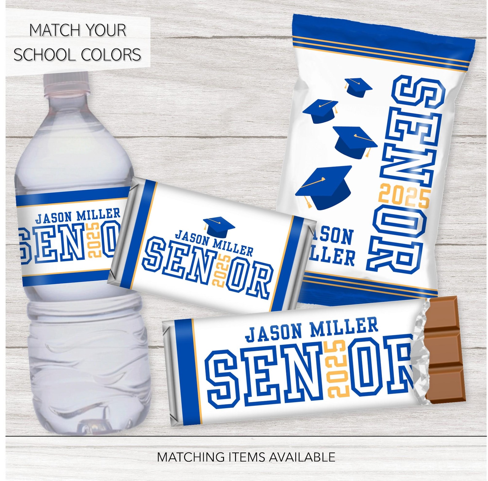 Editable Senior Graduation Chip Bags: Printable Party Favors (canva ...