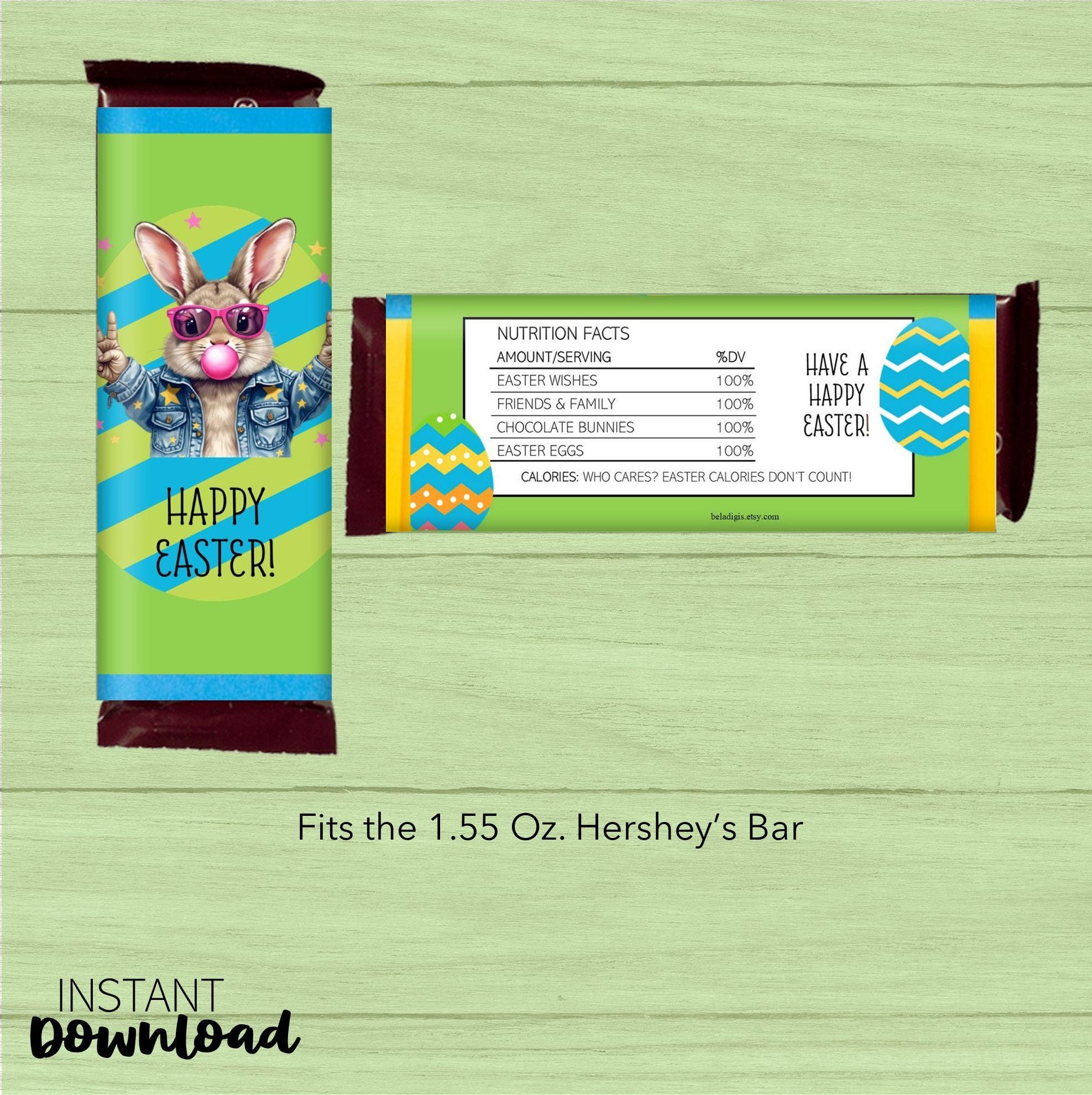 Printable Happy Easter Candy Bar Wrappers | Chocolate Bars | Cool ...