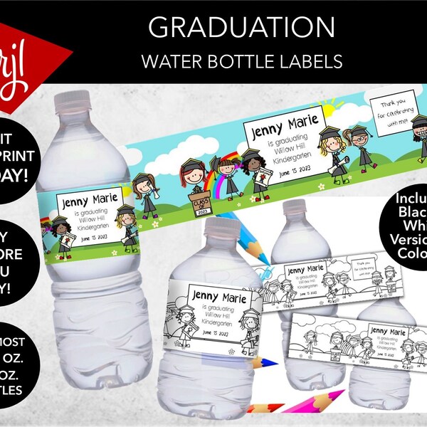 Graduation Gifts Kindergarten Water Bottle - Etsy
