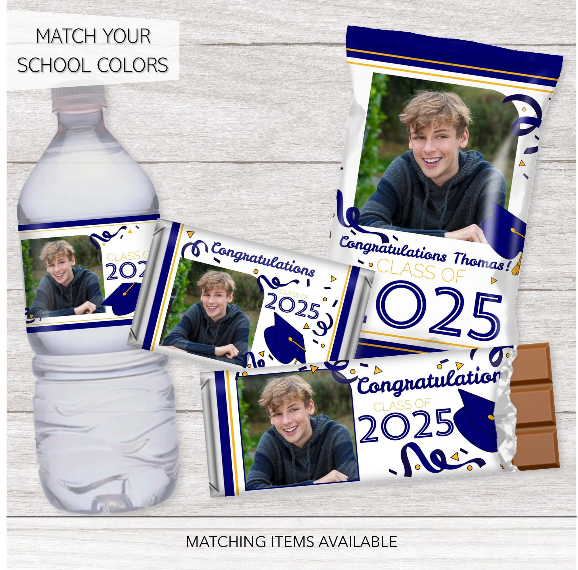 Photo Graduation Water Bottle Label: Personalized Party Favor (canva ...