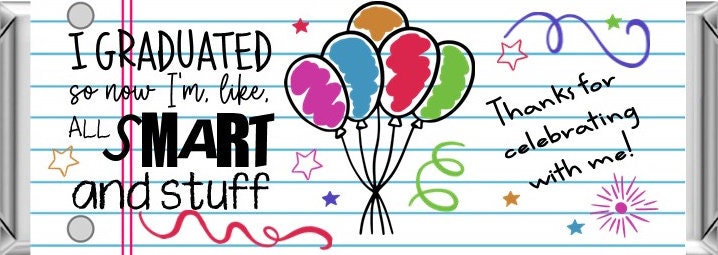 Editable Kindergarten Pre-school Kids Graduation Candy Bar Wrappers ...