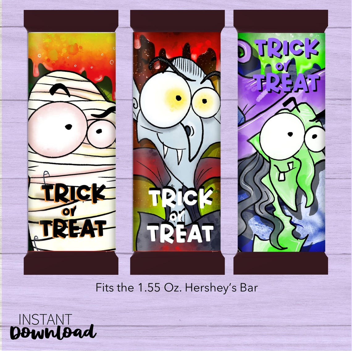 Spooky Halloween Candy Bar Wrapper: Whimsical Printable Trick or Treat ...