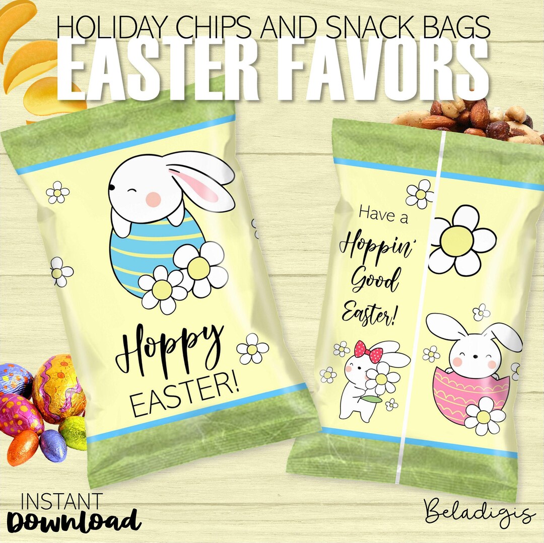 Printable Happy Easter Chip Bags | Fill With Your Favorite Chips Candy ...