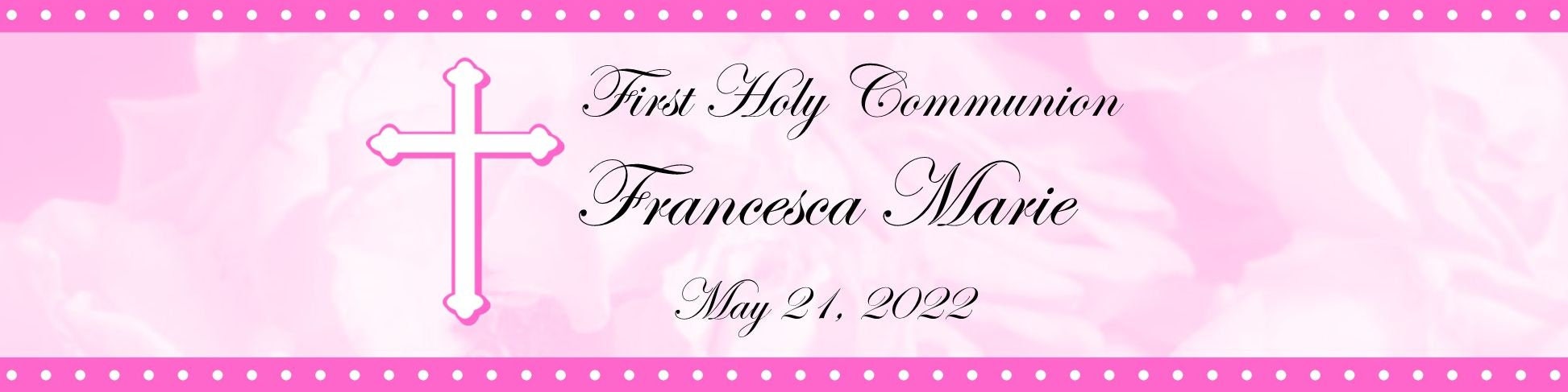 Digital Pink Purple First Holy Communion Water Bottle Labels ...