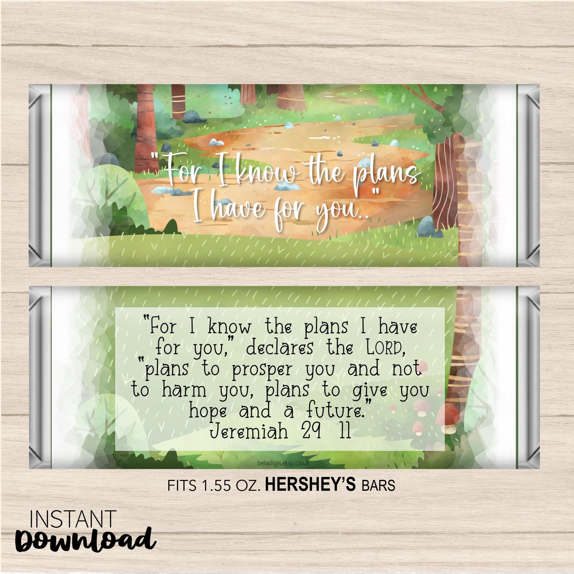 Printable Bible Verse Candy Bar Wrappers | Chocolate Bars | the Plans I ...