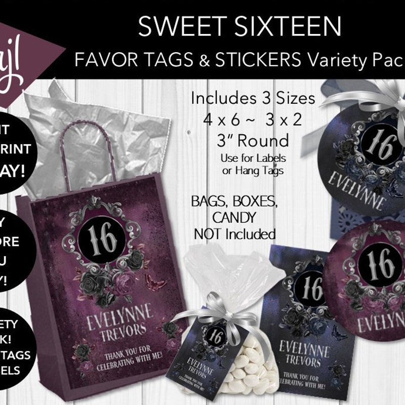 Sweet 16 Stickers - Etsy