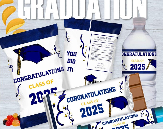 Editable Diploma Style Smarties Labels, Blue, Red and No Ribbon Candy ...