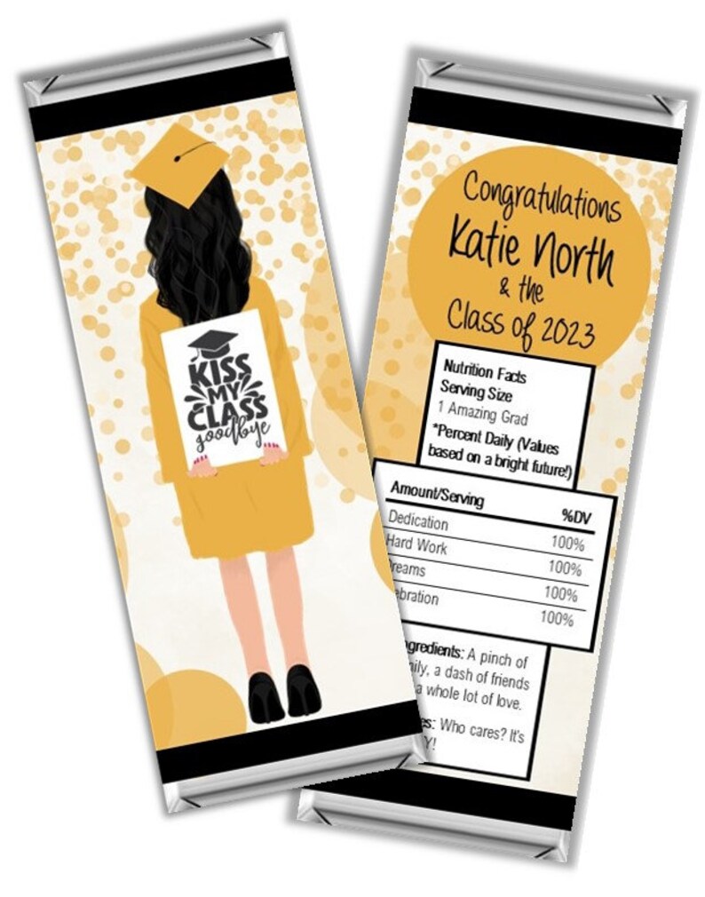 Editable Kiss My Class Goodbye Graduation Candy Bar Wrappers ...