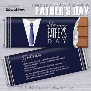 Printable Father Day Chocolate Tie - Etsy