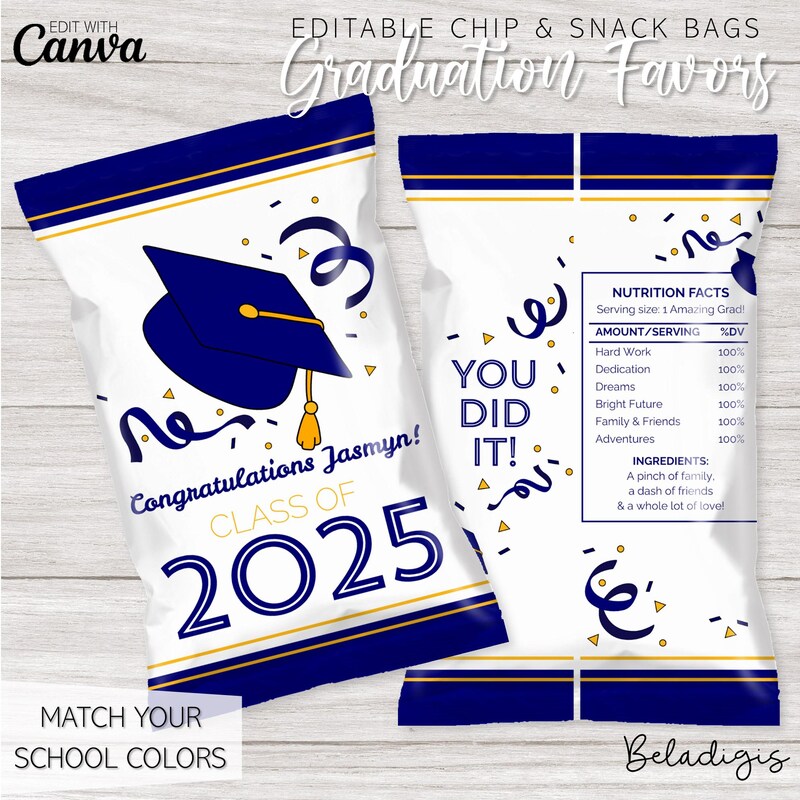 Graduation Chip Bags - Etsy