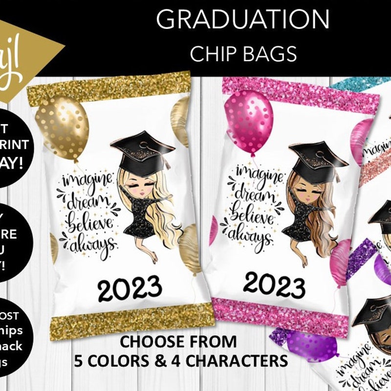 Graduation Chip Bags - Etsy