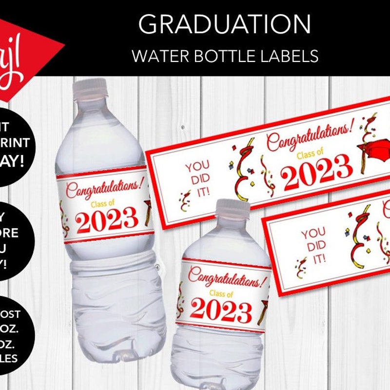 Graduation Water - Etsy