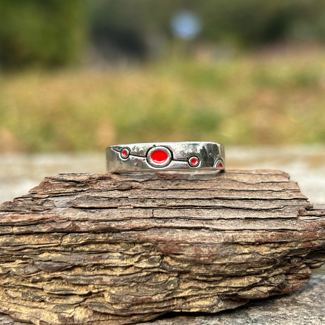 RUI Metal Ring demon Slayer Ring 1:1 Replica Anime Gift for Fans couple ...