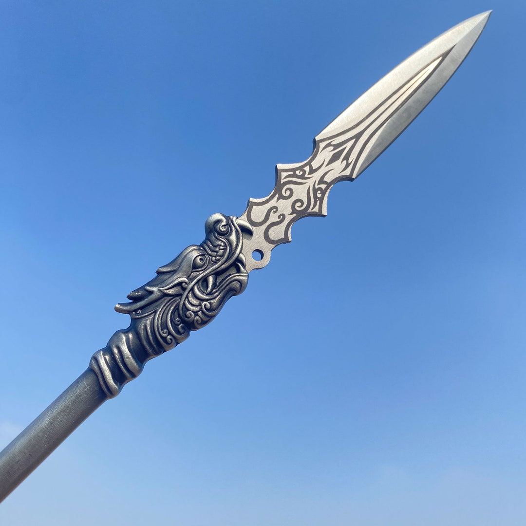 Handmade Dragon Spear Hand Forged Ancient Dragon Handed Spear Letter Opener Unboxing Knife Free