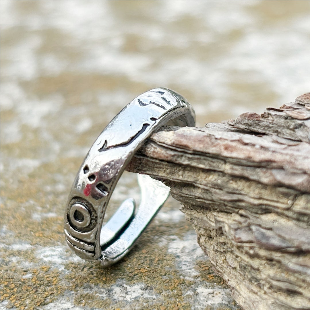 Ryomen Sukuna Ring Jujutsu Kaisen Metal Jewelry 1:1 Replica Anime Ring ...