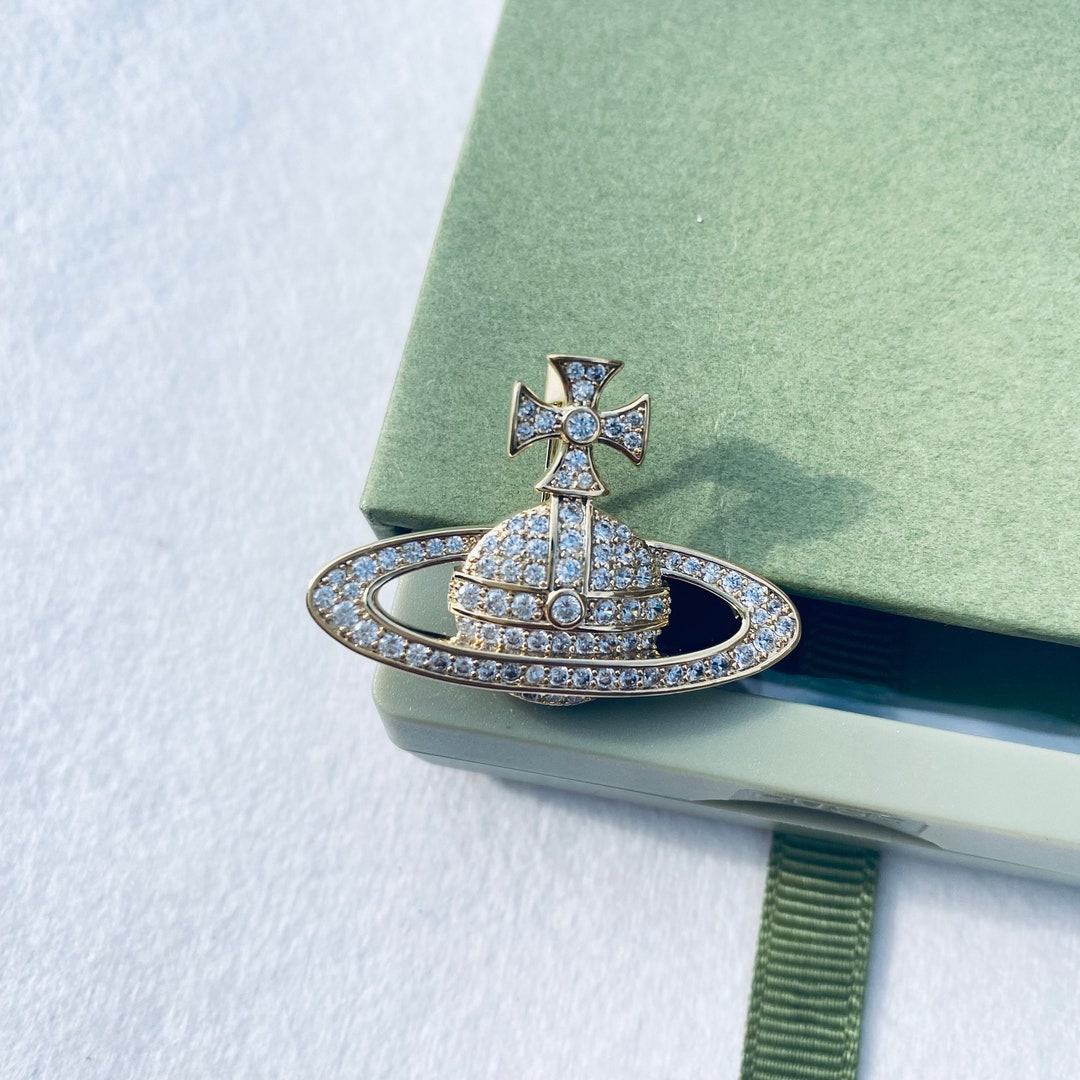 Sparkling Saturn Brooch Pins Rehinestonejewellery Gifts - Etsy