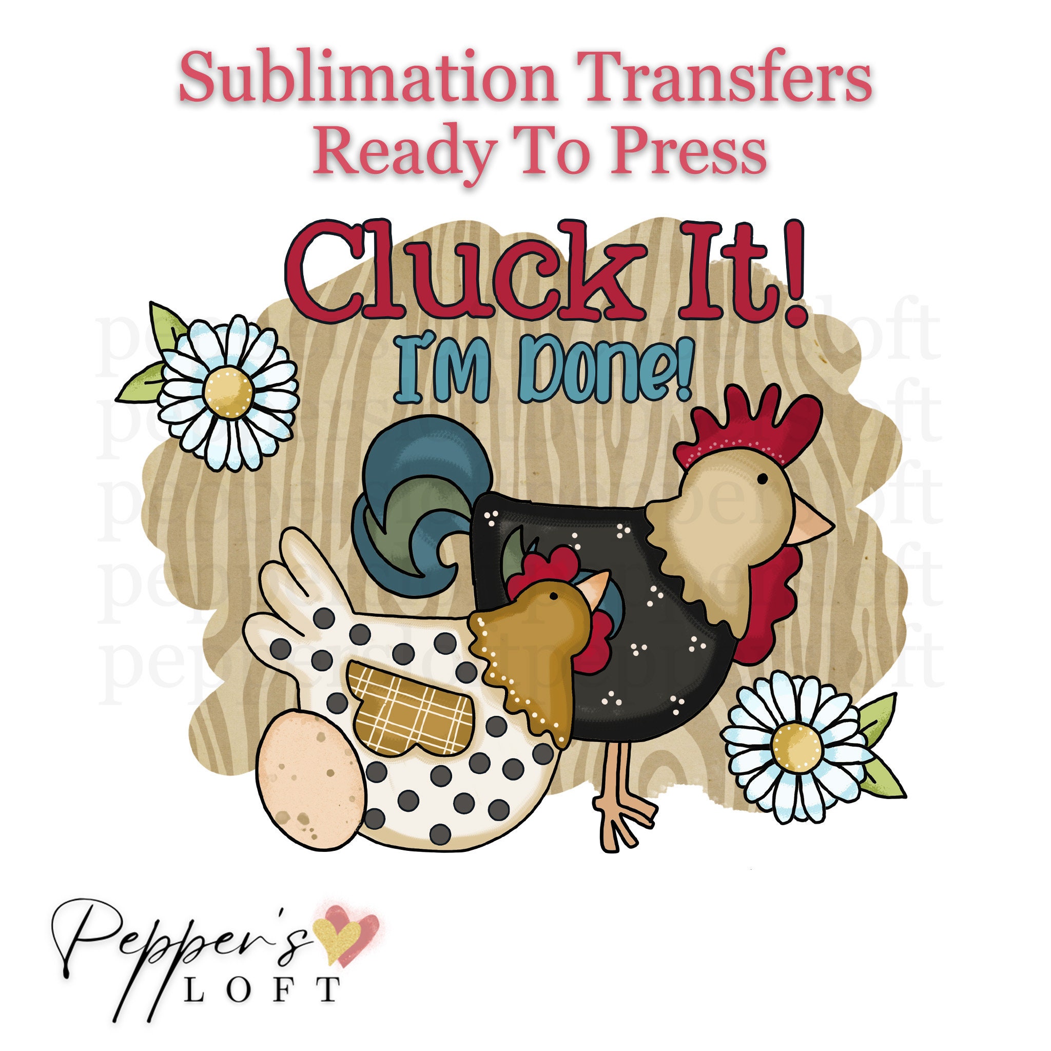 Farm Chicken Sublimation Print Hen Transfer Chicken Design - Etsy