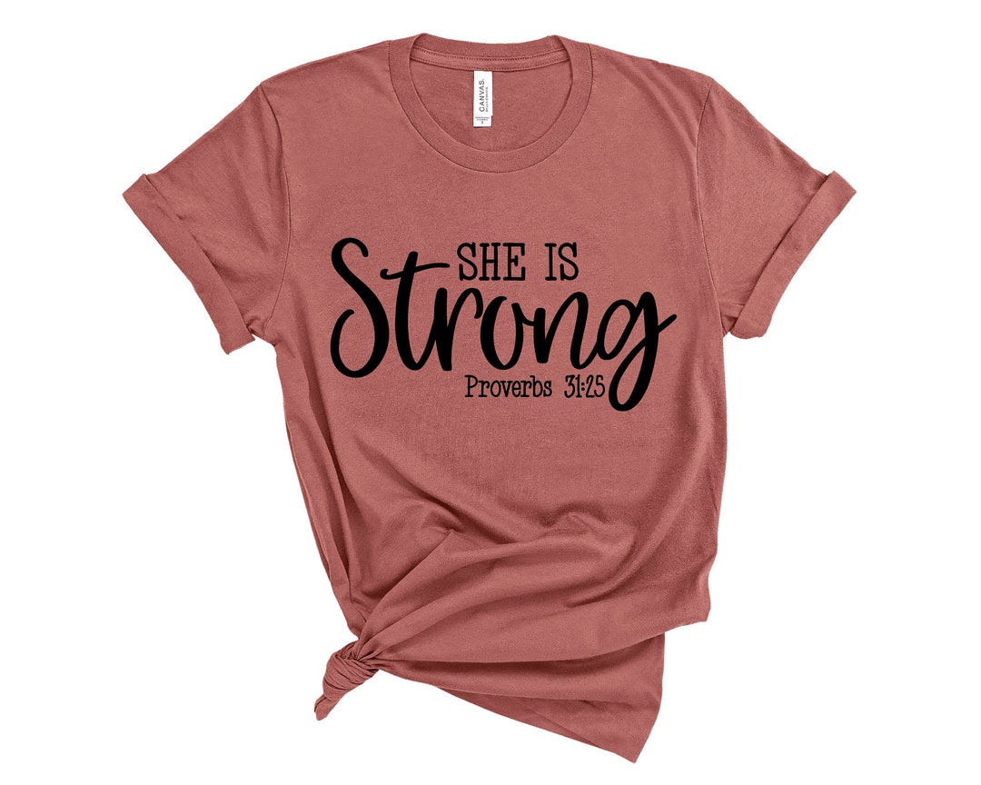 SHE IS STRONG Simple Statement Design for All of Us Strong - Etsy