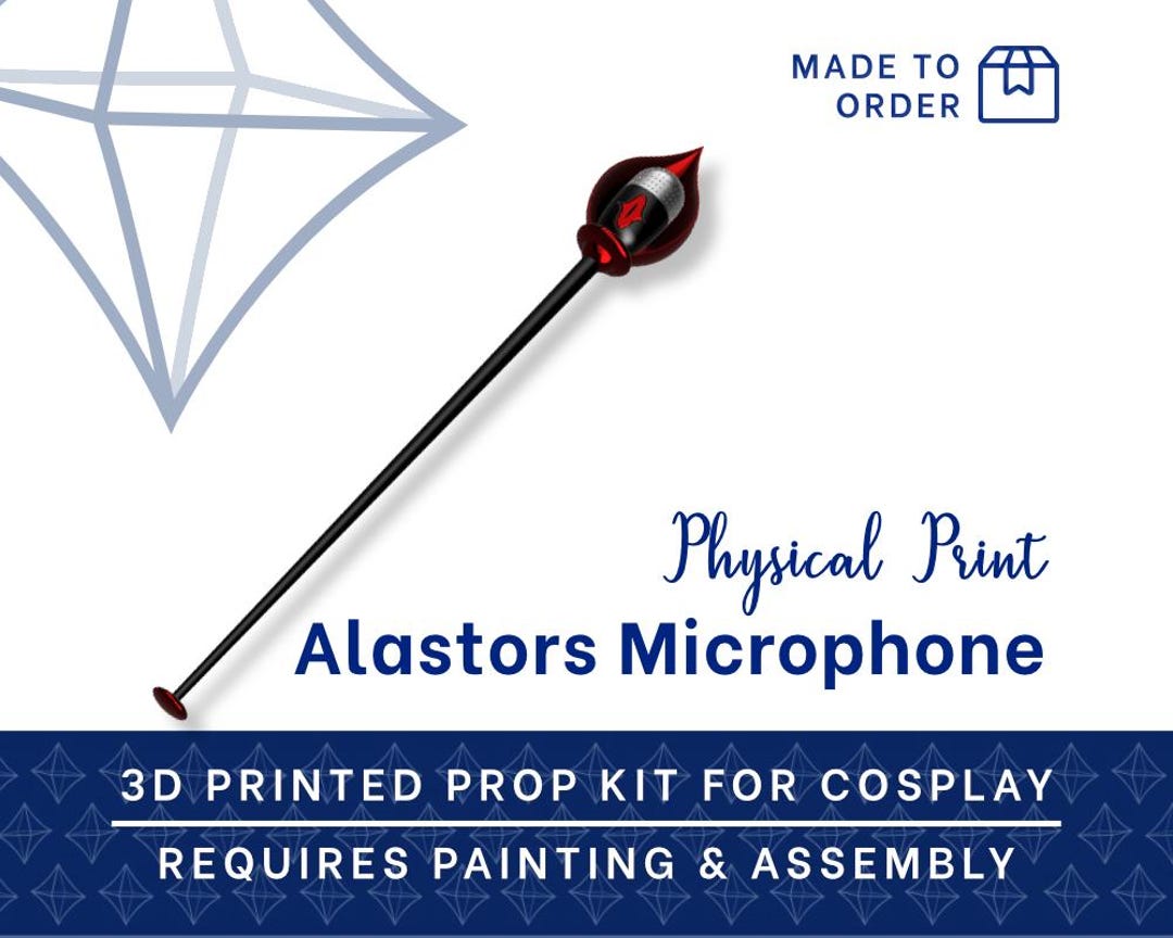 ALASTOR Microphone 3D Printed Kit hasbin Hotel Cosplay Prop Costume ...