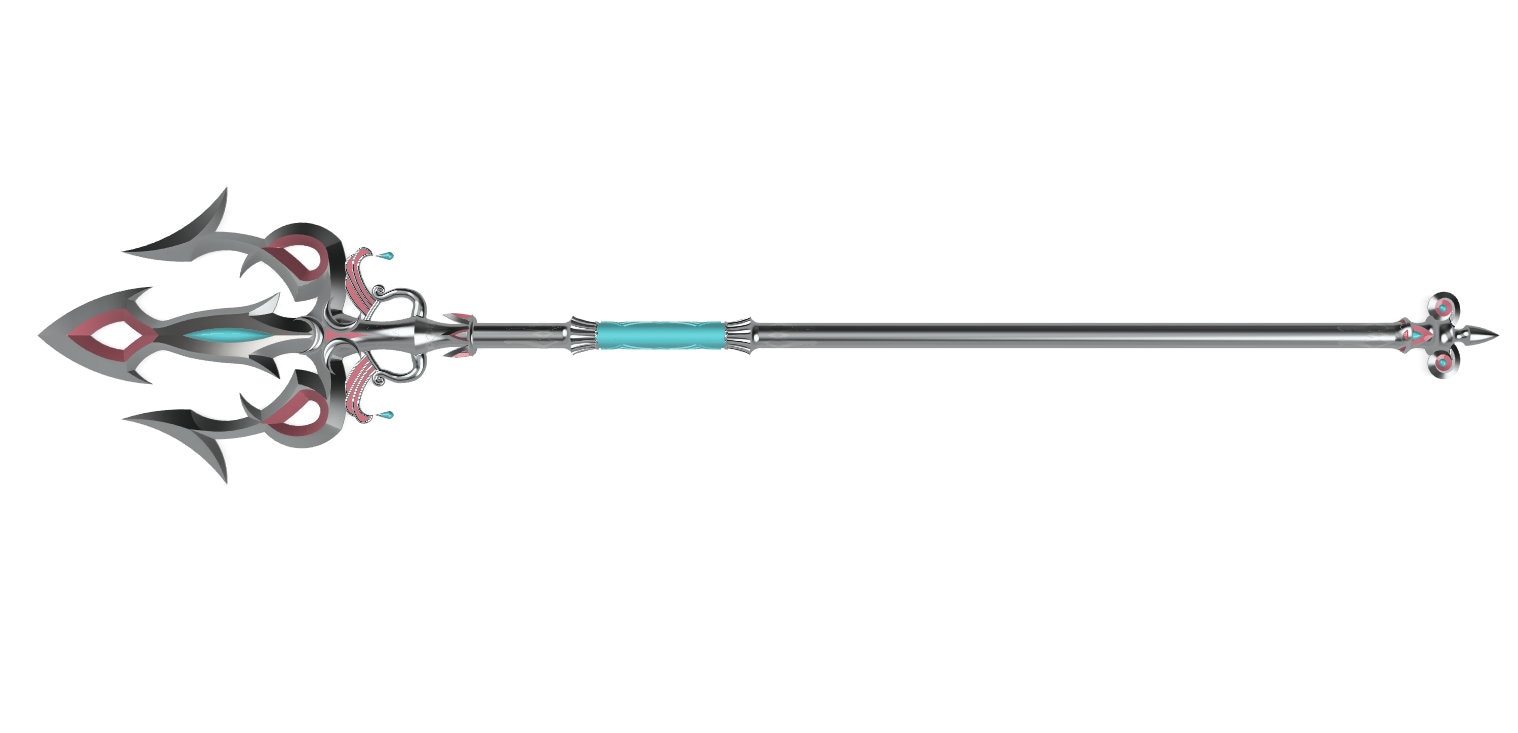 Mipha Lightscale Trident 3D Printed Kit - Zelda Breath of the Wild ...