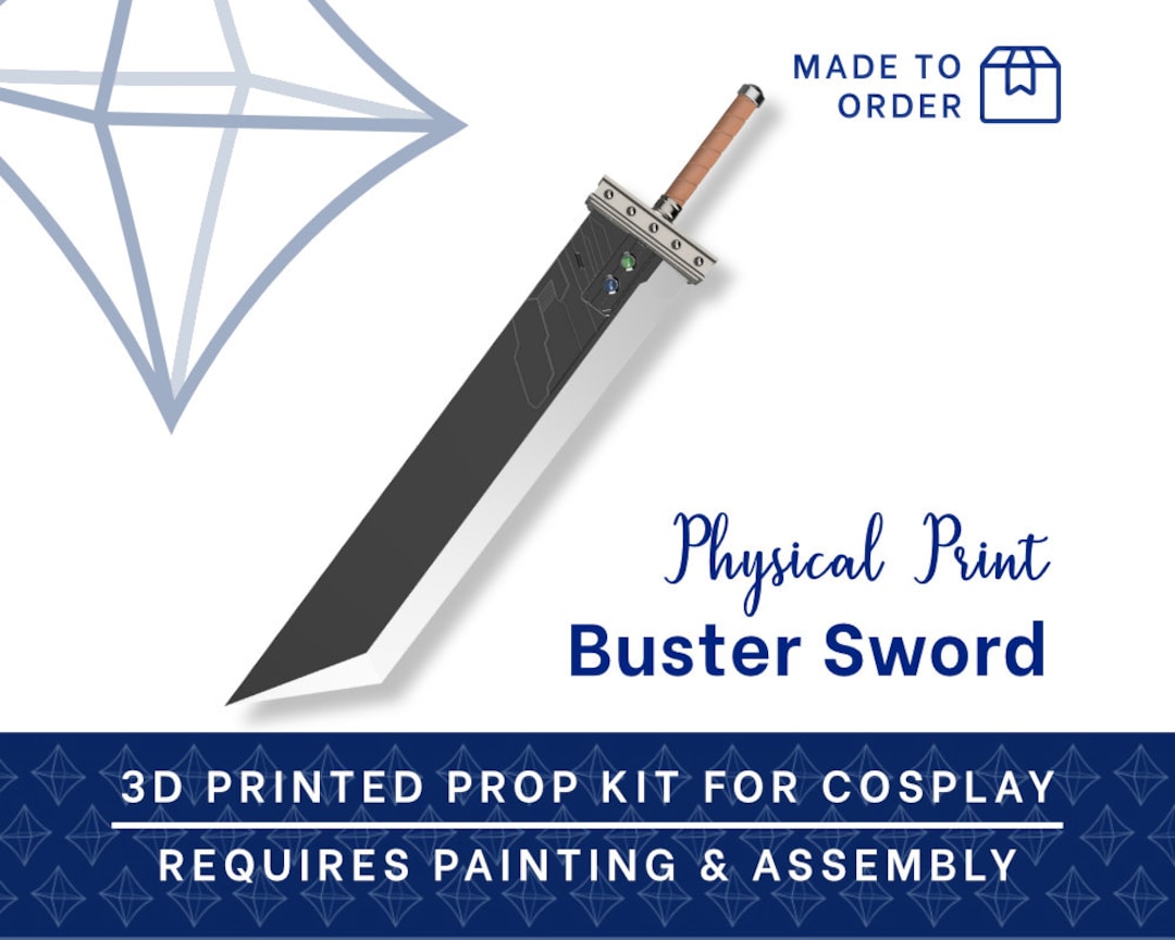 CLOUD Buster Sword 3D Printed KIT (final Fantasy 7 Remake) Cosplay Prop ...